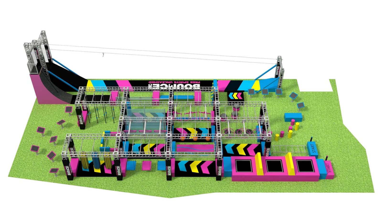 Adventure Parks in Qatar | Bounce Ninja Courses Park